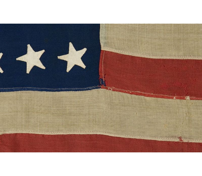 38 HAND-SEWN STARS, 1876-1889, COLORADO STATEHOOD