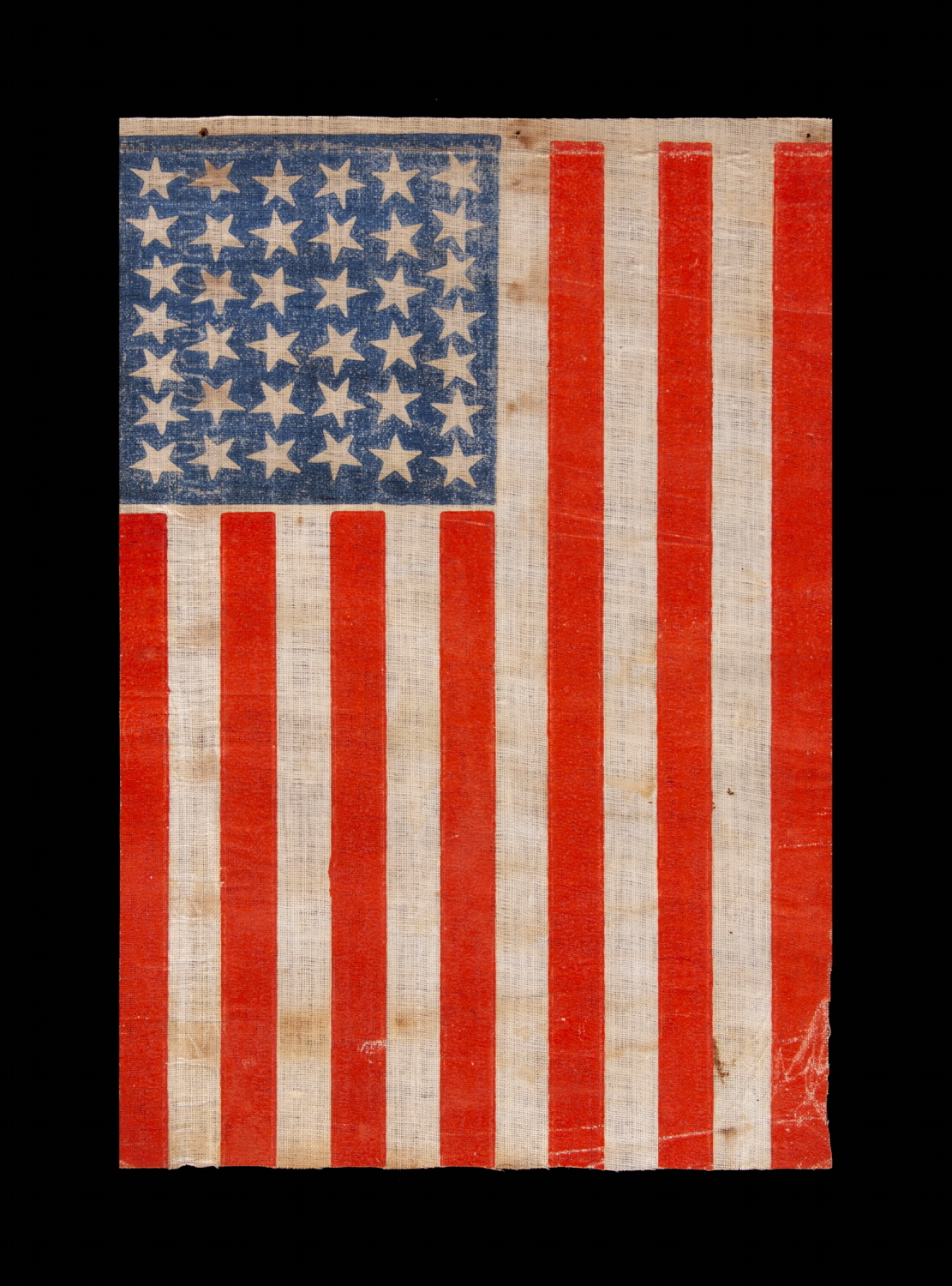 38 STAR ANTIQUE AMERICAN FLAG WITH SCATTERED STAR POSITIONING MADE ...