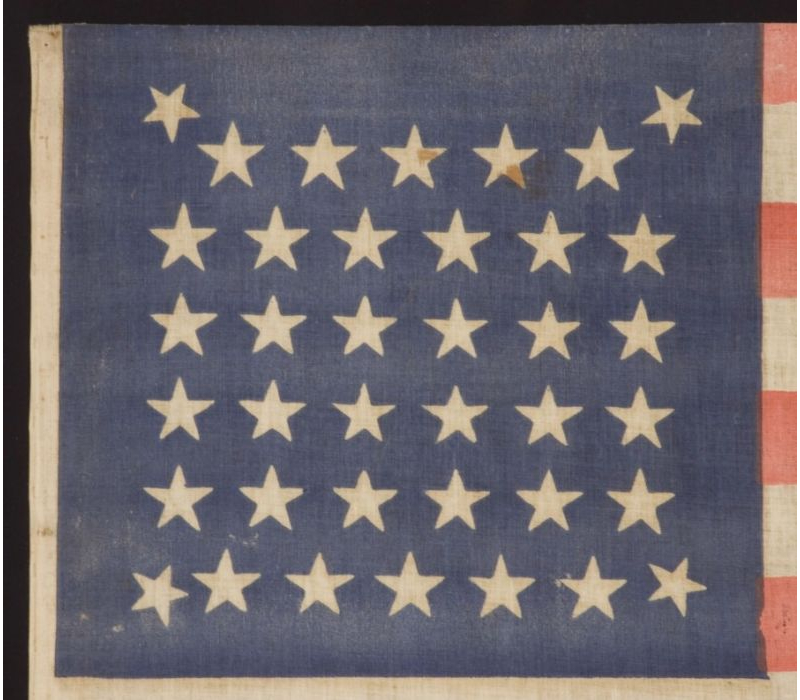 38 STARS IN AN EXTREMELY RARE "BEEHIVE" CONFIGURATION, AN EXTRAORDINARY ...