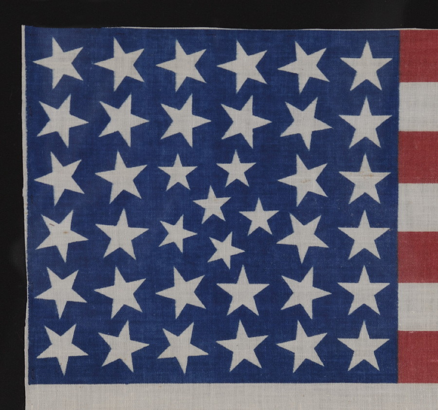 38 STARS IN AN EXTREMELY RARE PATTERN THAT BEARS A CLUSTER OF 6 SMALL ...