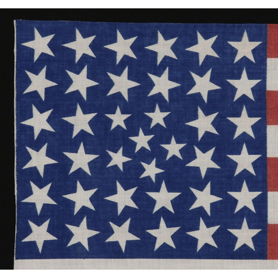 38 STARS IN AN EXTREMELY RARE PATTERN THAT BEARS A CLUSTER OF 6 SMALL ...