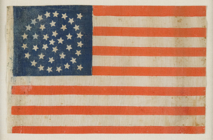 38 STARS, MEDALLION CONFIGURATION WITH 2 OUTLIERS, COLORADO STATEHOOD ...