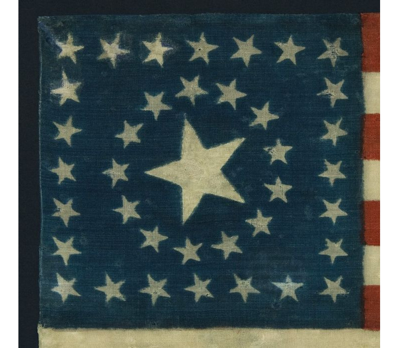 38 STARS IN A RARE AND HIGHLY DESIRED CIRCLE-IN-A-SQUARE CONFIGURATION ...