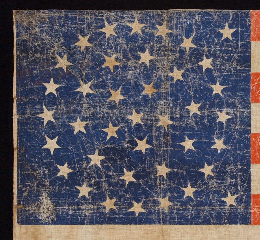 38 STARS IN A TRIPPLE WREATH MEDALLION CONFIGURATION WITH 2 OUTLIERS, A ...