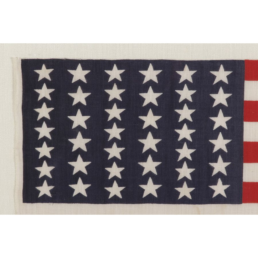 39 STARS ON A FLAG WITH AN UNUSUALLY ELONGATED FORMAT AND TWO SIZES OF ...