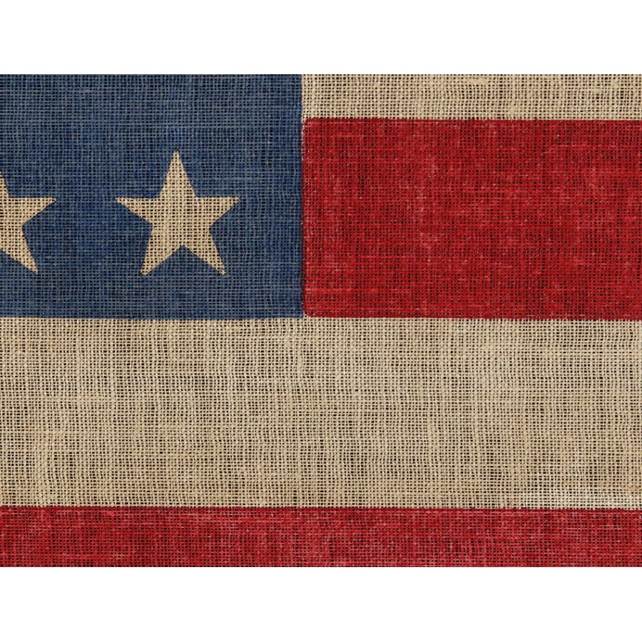 48 STARS IN STAGGERED ROWS ON A PARADE FLAG WITH A BRILLIANT ...