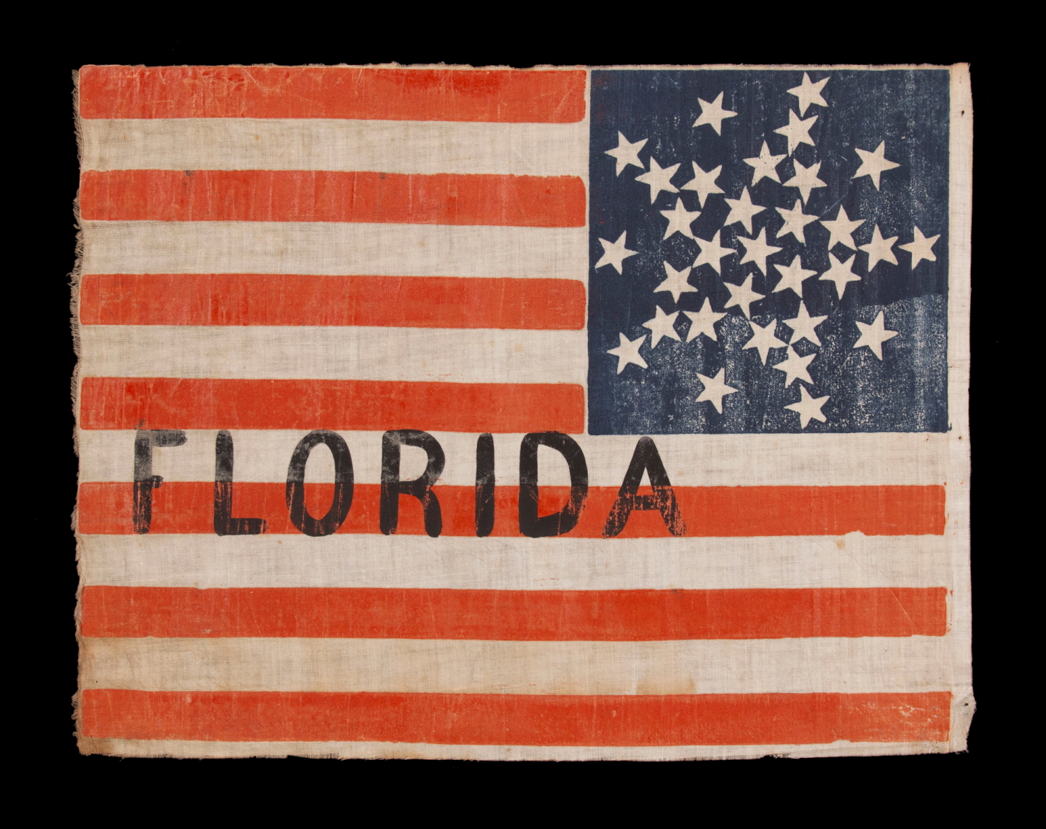 31 STAR ANTIQUE AMERICAN FLAG WITH A RARE VARIATION OF THE “GREAT STAR ...