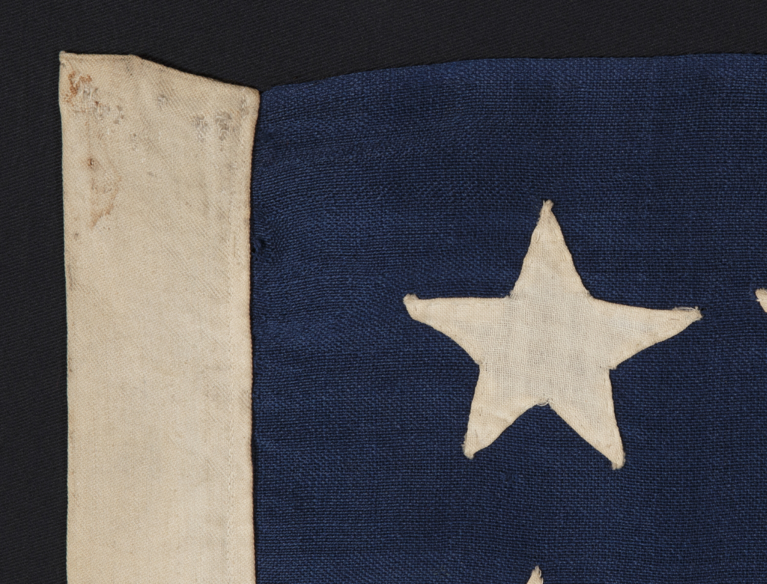 ANTIQUE 38 STAR FLAG WITH HAND-SEWN STARS, IN A SMALL SCALE AMONG ...